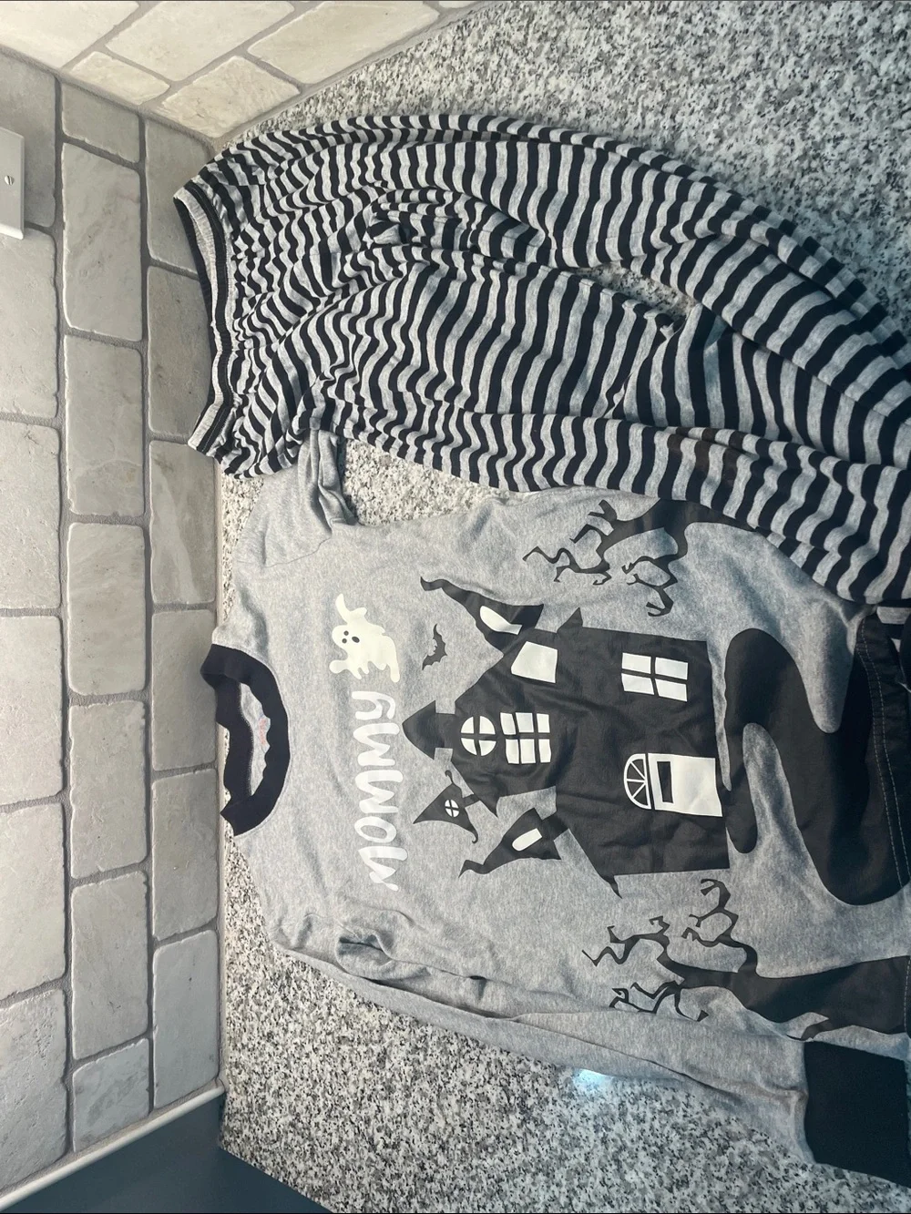 sara prints | Intimates & Sleepwear | Kids Grey Haunted House Halloween ...